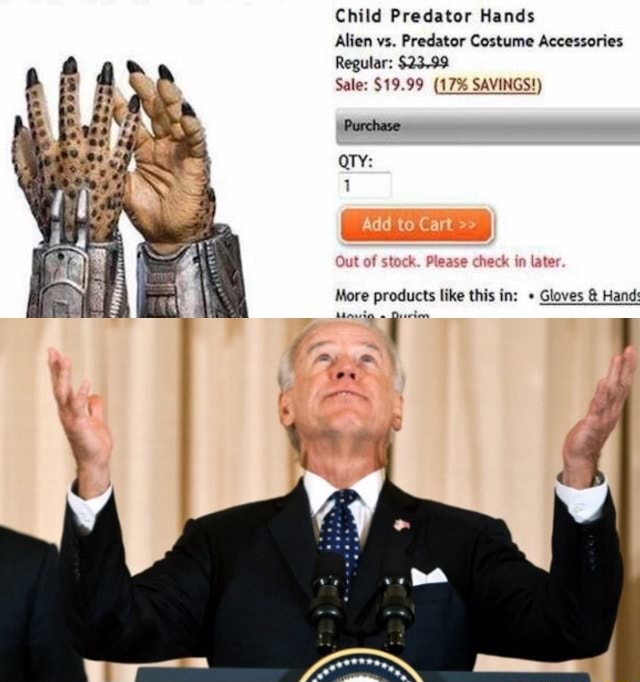 Child Predator Hands Alien vs. Predator Costume Accessories Regular ...