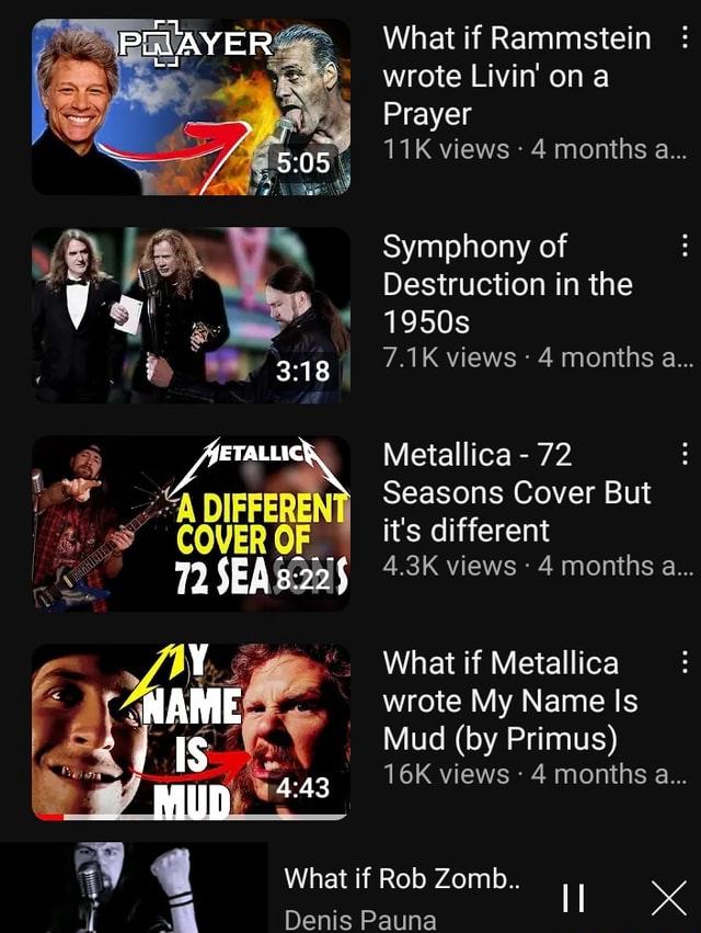 /ETALLICI DIFF COVER OF 72 SEA MUD What if Rob Zomb.. Denis Pauna What ...