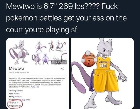 Mewtwo Is 67 269 Ibs Fuck Pokemon Battles Get Your Ass On The Court Youre Playing Sf Ifunny
