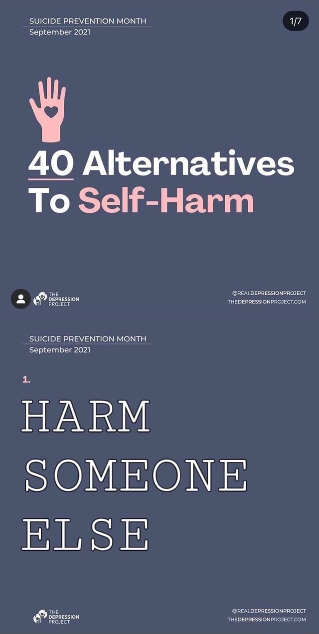 SUICIDE PREVENTION MONTH September 2021 AO Alternatives To Self-Harm ...