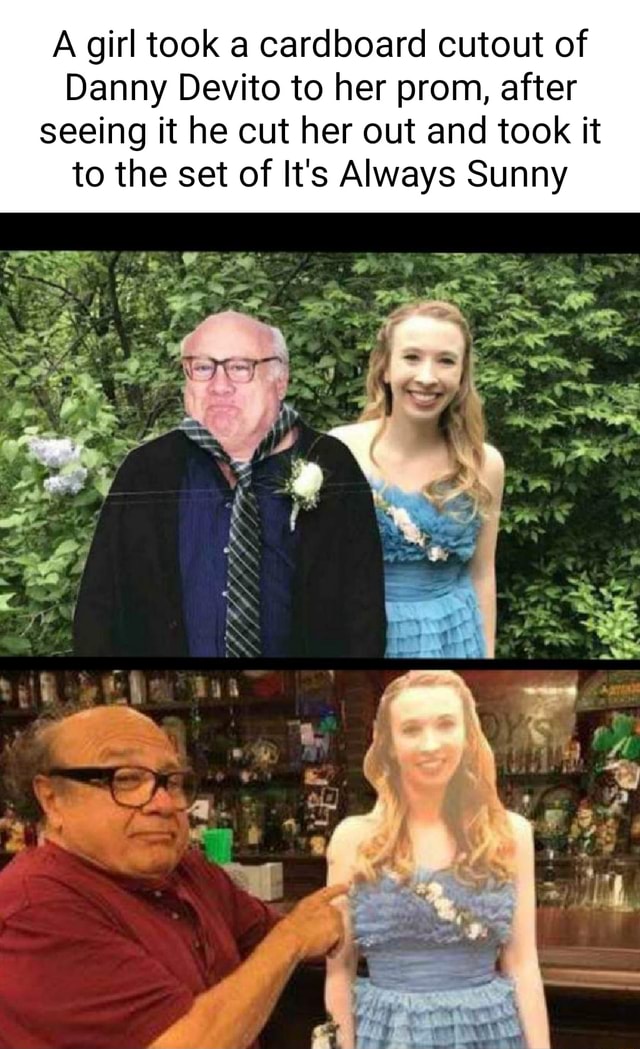 A girl took a cardboard cutout of Danny Devito to her prom, after ...