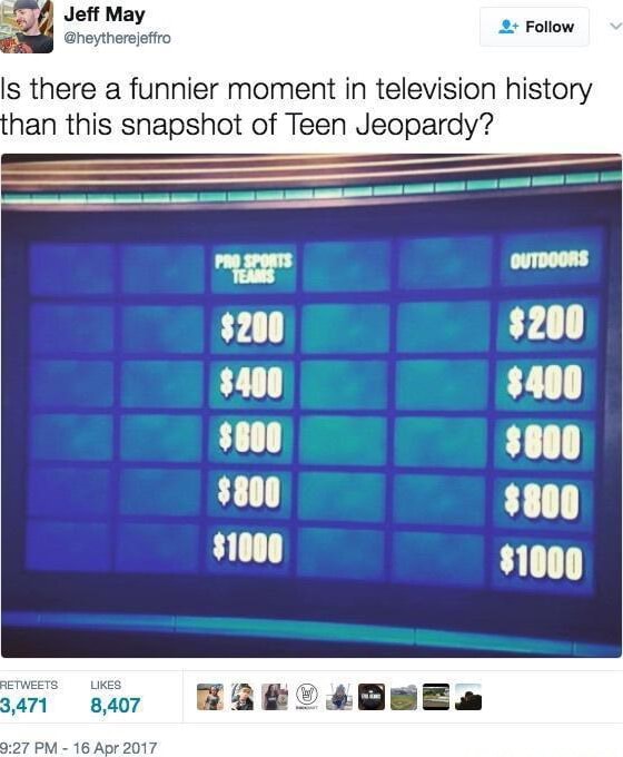 Jeff May Is there a funnier moment in television history han this ...