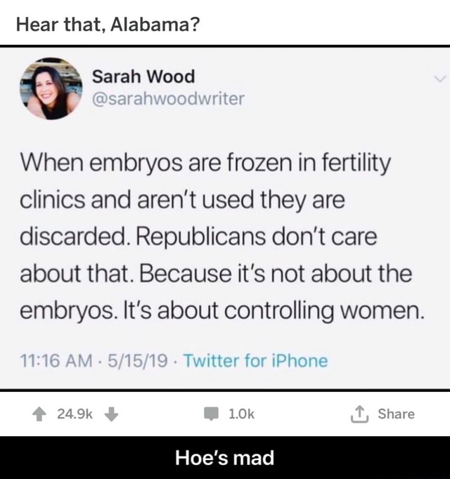 Hear that, Alabama? When embryos are frozen in fertility clinics and ...
