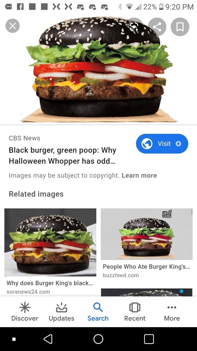 CBS News Black burger, green poop: Why Halloween Whopper has odd ...