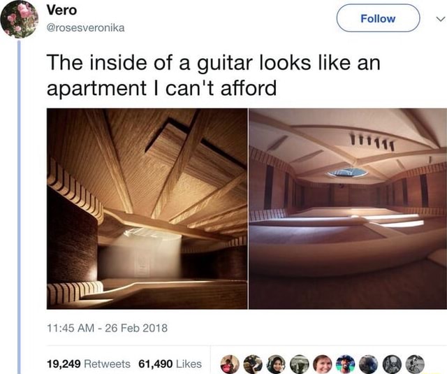 Vero Follow ) v @rosesveronika The inside of a guitar looks like an ...