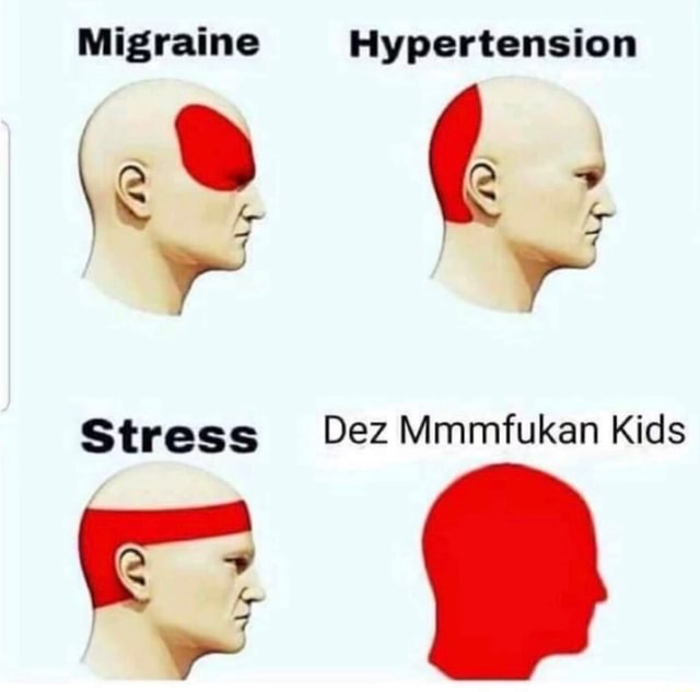 Migraine Stress Hypertension Dez Mmmfukan Kids - iFunny
