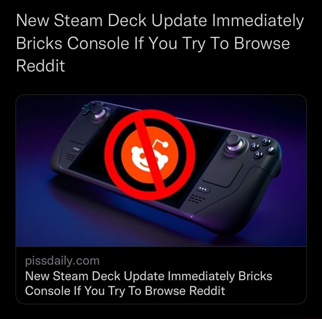 New Steam Deck Update Immediately Bricks Console If You Try To Browse ...