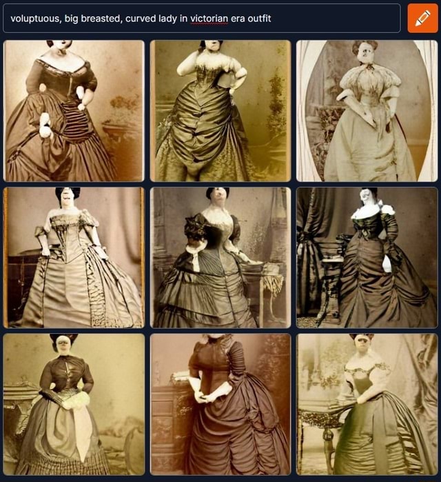 Voluptuous, big breasted, curved lady in victorian era outfit I - iFunny