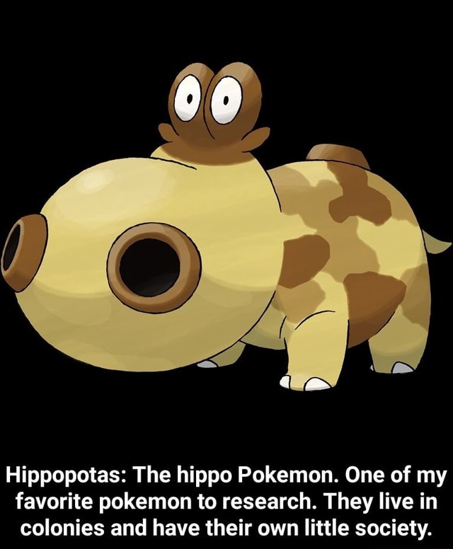 Hippopotas: The hippo Pokemon. One of my favorite pokemon to research ...