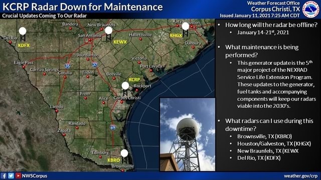 KCRP Radar Down for Maintenance Corpus Christi, TX Crucial Updates ...