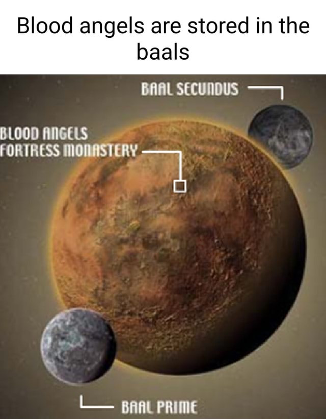 Blood angels are stored in the baals BAAL SECUnDUS BLOOD ANGELS ...