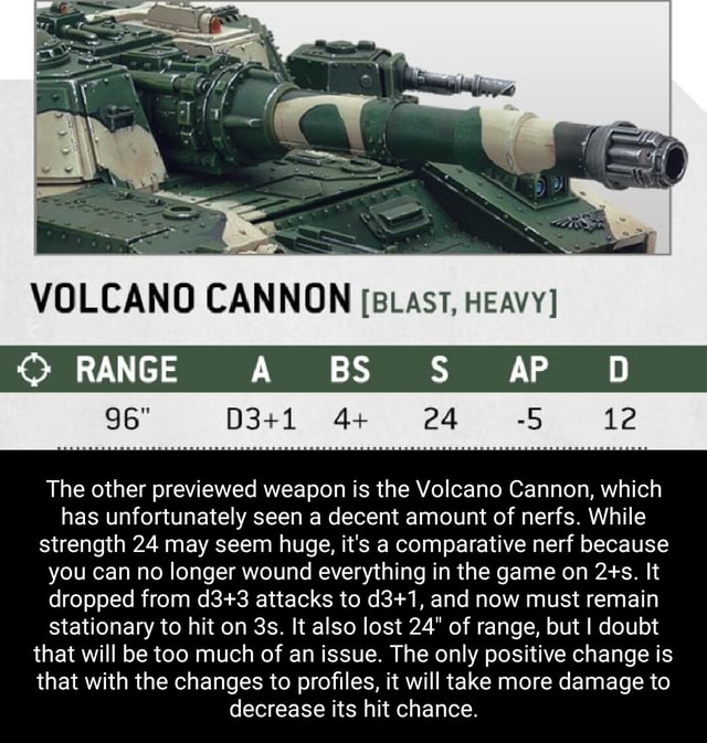 WOLCANOG CANNON [BLast, I 96" RANGE A BS AP OD @4 The other previewed ...