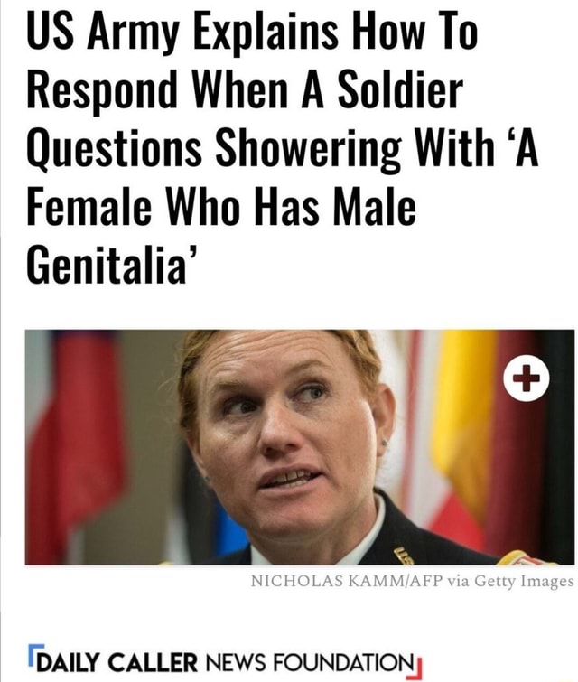 US Army Explains How To Respond When A Soldier Questions Showering With ...