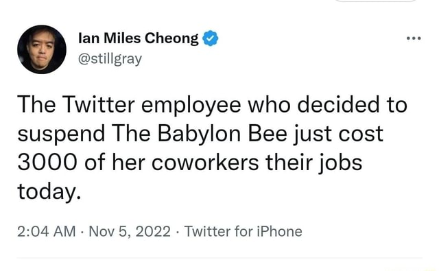 Lan Miles Cheong @ The Twitter employee who decided to suspend The ...