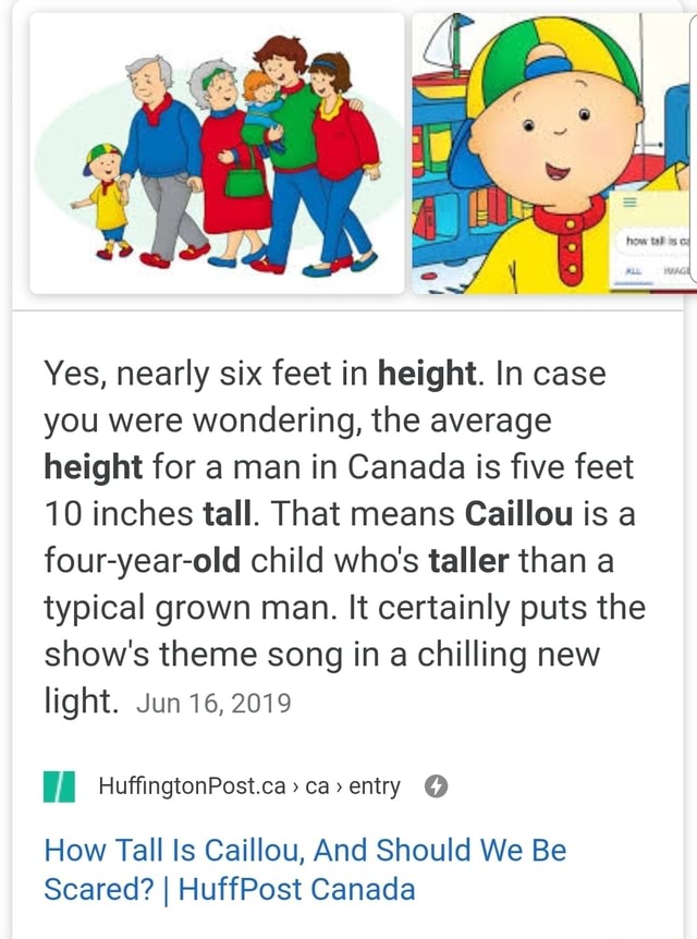 Yes, nearly six feet in height. In case you were wondering, the average ...