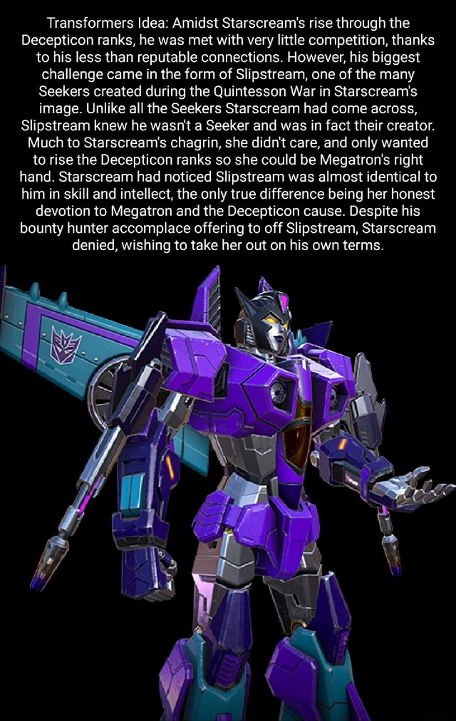 Transformers Idea: Amidst Starscream's rise through the Decepticon ...