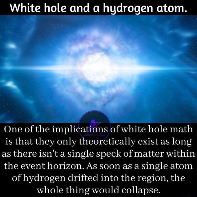 White hole and a hydrogen atom. One of the implications of white hole ...