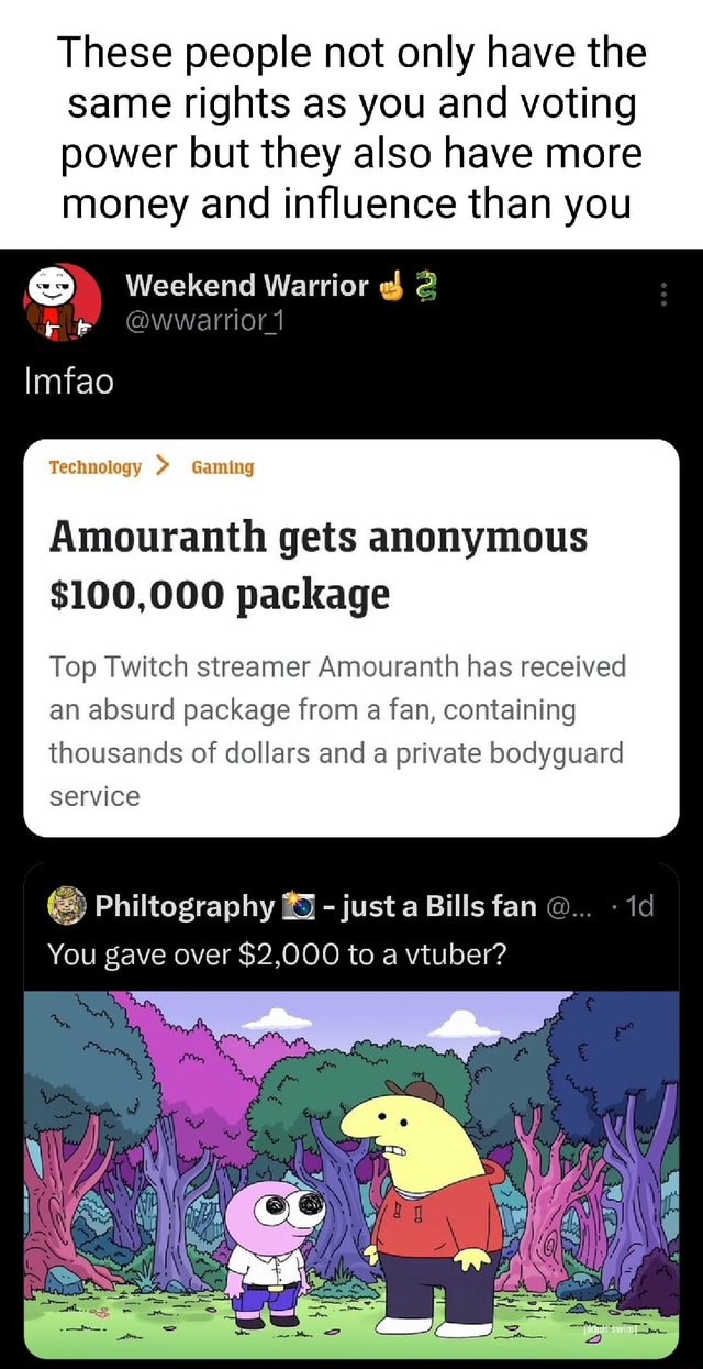 These people not only have the same rights as you and voting power but ...