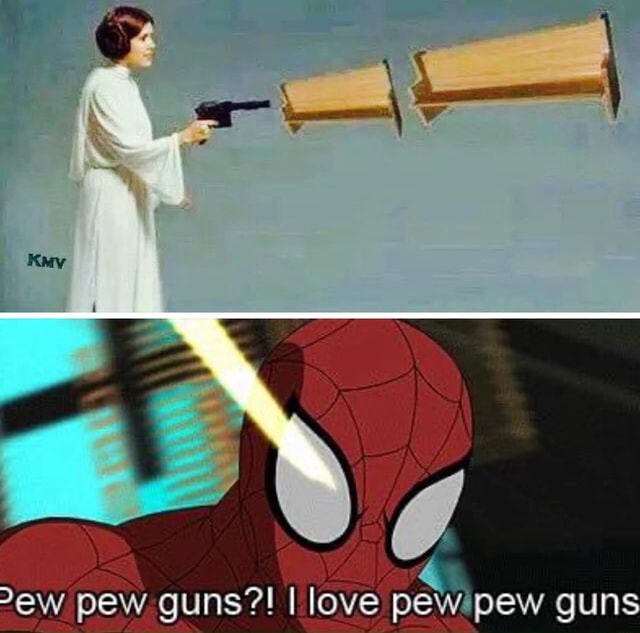 -ew pew guns?! I love pew guns - iFunny