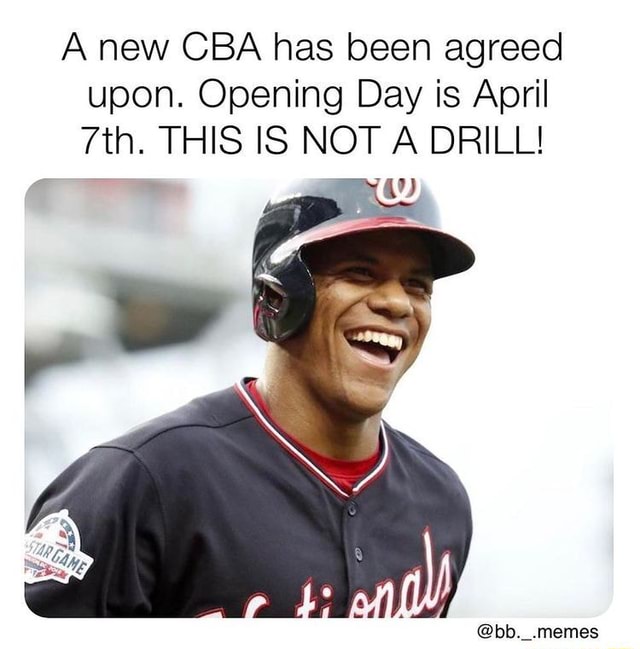 A new CBA has been agreed upon. Opening Day is April THIS IS NOT A ...