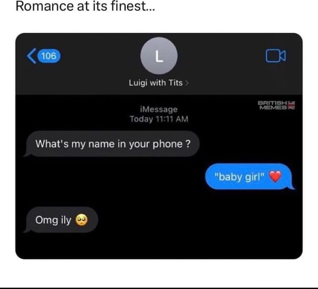 Babygirl 👅 - Romance at its finest... Luigi with Tits iMessage MEMES ...