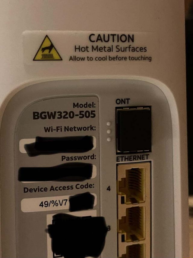 CAUTION Hot Metal Surfaces Allow to cool before touching ONT Model ...