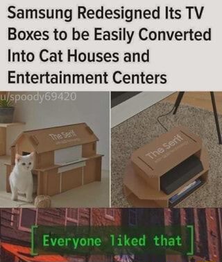 Samsung Redesigned Its TV Boxes to be Easily Converted Into Cat Houses ...
