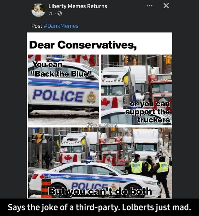 Liberty Memes Returns X Post #DankMemes Dear Conservatives, You.can ...