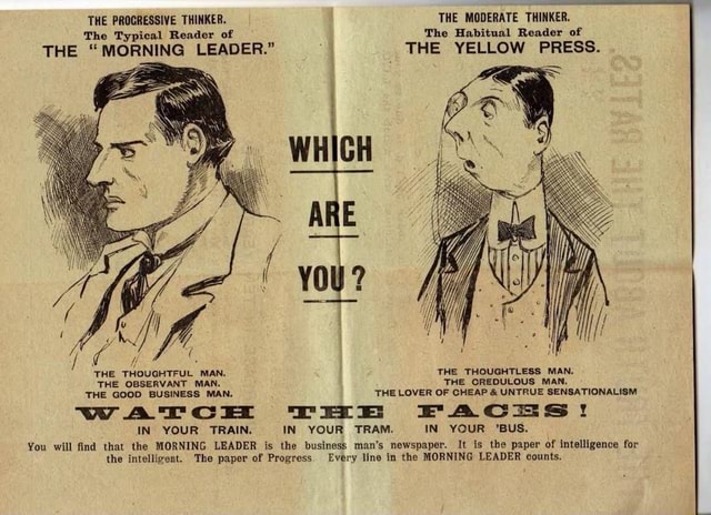 THE PROGRESSIVE THINKER. THE MODERATE THINKER. The Typical Reader of ...