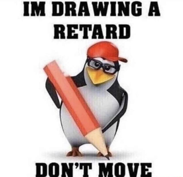 IM DRAWING A RETARD DON'T MOVE - )