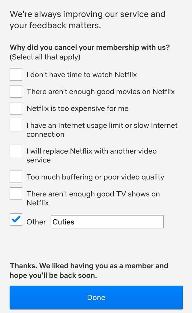 We're always improving our service and your feedback matters. Why did ...