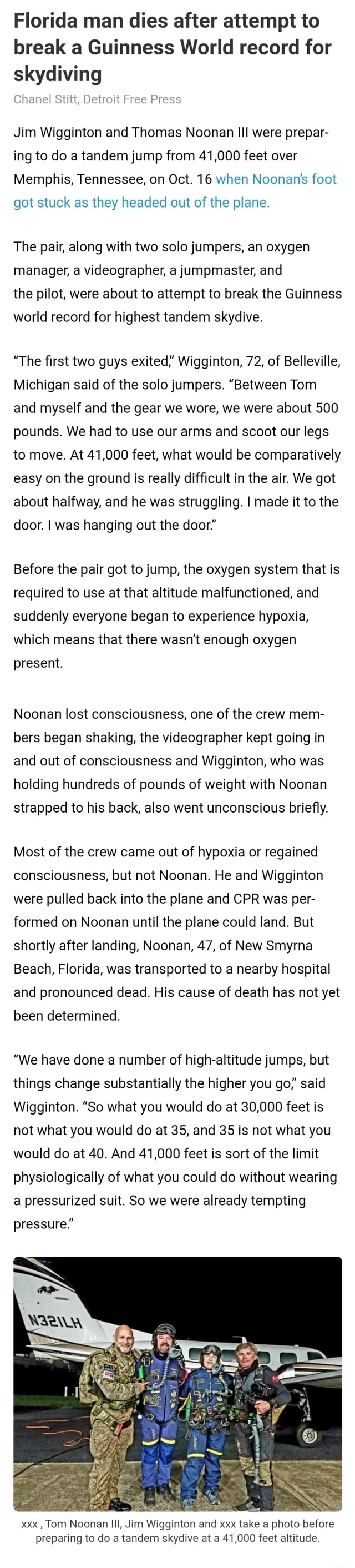 Florida man dies after attempt to break a Guinness World record for ...