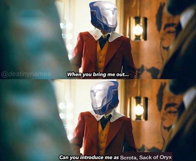 Ames When you bring me out... Can you introduce me as Scrota, Sack of ...