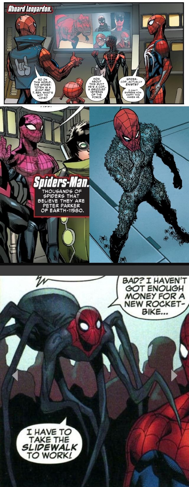 Aboard I piders-Man. THOUSANDS OF SPIDERS THAT BELIEVE THEY ARE PETER ...