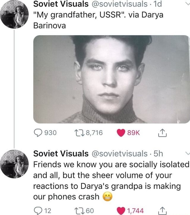 Soviet Visuals @sovietvisuals - "My grandfather, USSR". via Darya ...