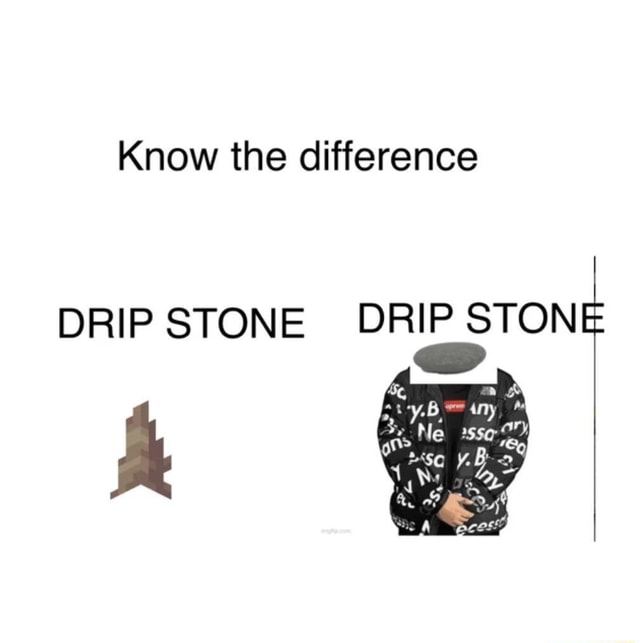 Know the difference DRIP STONE DRIP _STONE - iFunny
