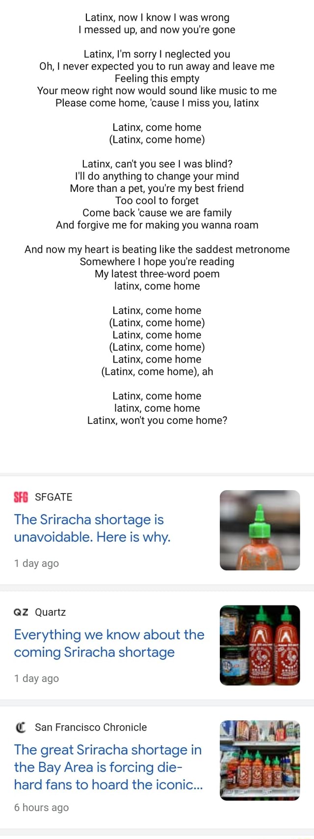 Latinx, now I know I was wrong messed up, and now you're gone Latin, I ...