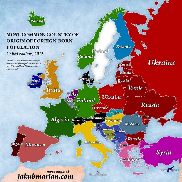 Poland MOST COMMON COUNTRY OF ORIGIN OF FOREIGN-BORN POPULATION United ...