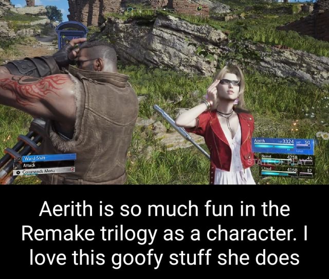 Aerith is so much fun in the Remake trilogy as a character. I love this ...