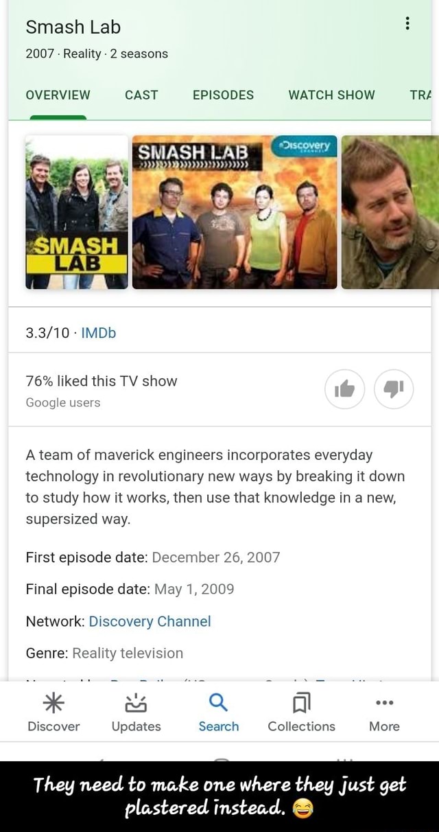 Smash Lab E 2007 2 seasons (UI CAST EPISODES WATCH SHOW TR2 SMASH LAB ...