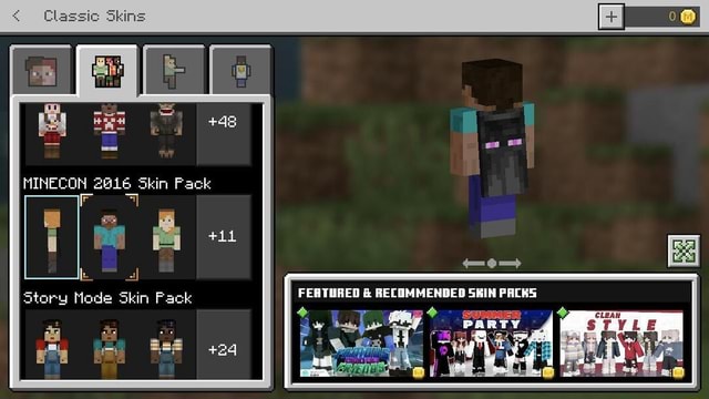 Classic Skins MINECON 2816 Skin Pack Story Mode Skin Pack FERTURED ...
