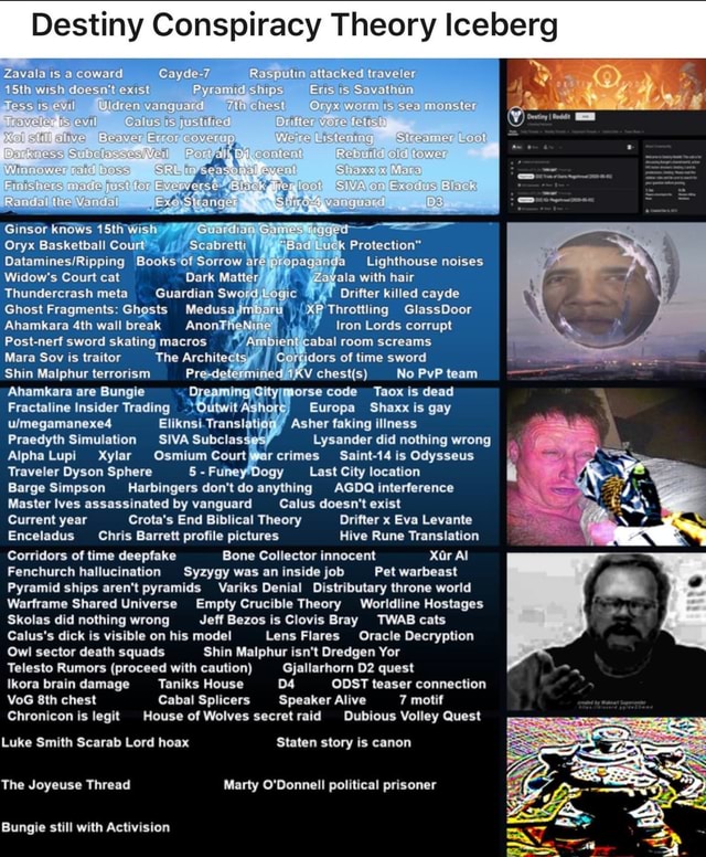 Destiny Conspiracy Theory Iceberg Zavala coward Rasputin attacked ...