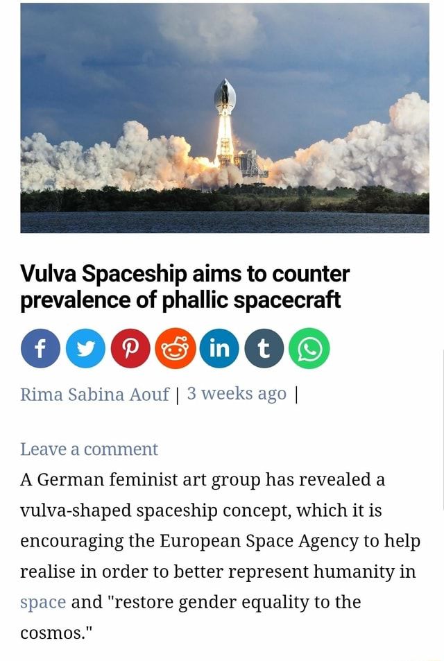 Vulva Spaceship aims to counter prevalence of phallic spacecraft ...