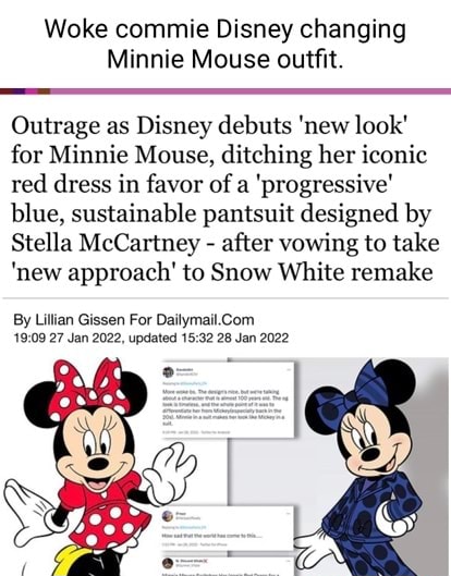 Woke commie Disney changing Minnie Mouse outfit. Outrage as Disney ...