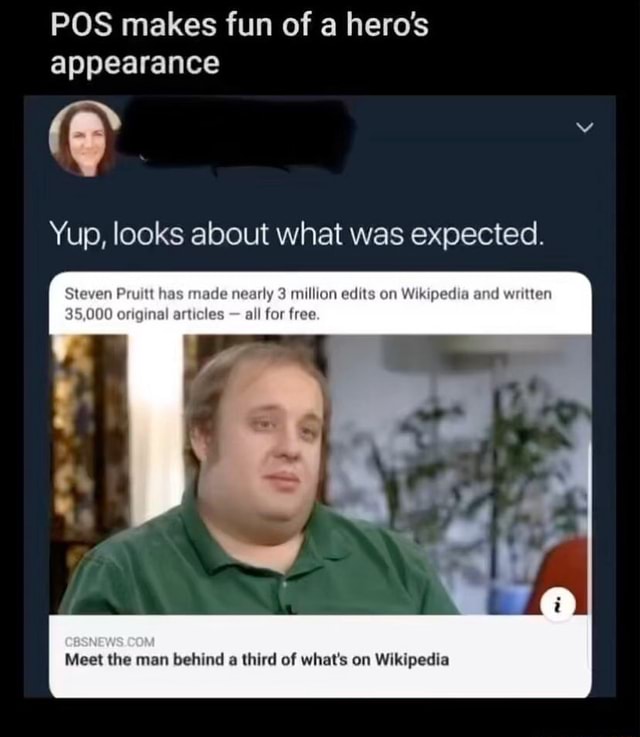 POS makes fun of a hero's appearance Yup, looks about what was expected ...