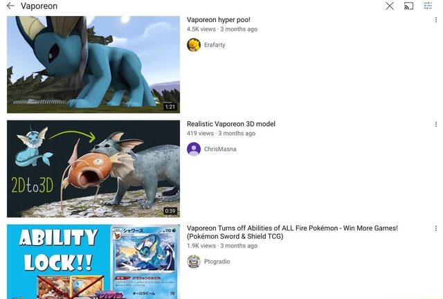 Vaporeon Vaporeon hyper poo! 4.5K views 3 months ago Erafarty Realistic ...