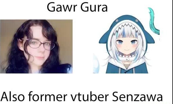 Gawr Gura Also former vtuber Senzawa - iFunny