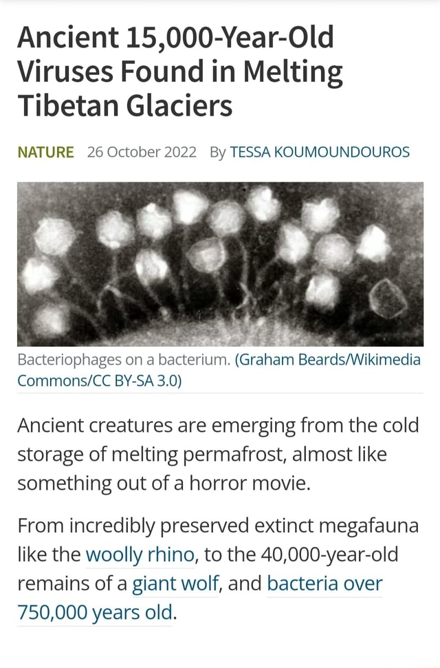 Ancient 15,000-Year-Old Viruses Found in Melting Tibetan Glaciers ...