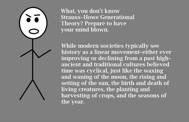 What, you don't know Strauss-Howe Generational Theory? Prepare to have ...
