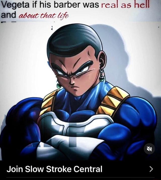 Vegeta if his barber was real as hell and about that life Join Slow ...